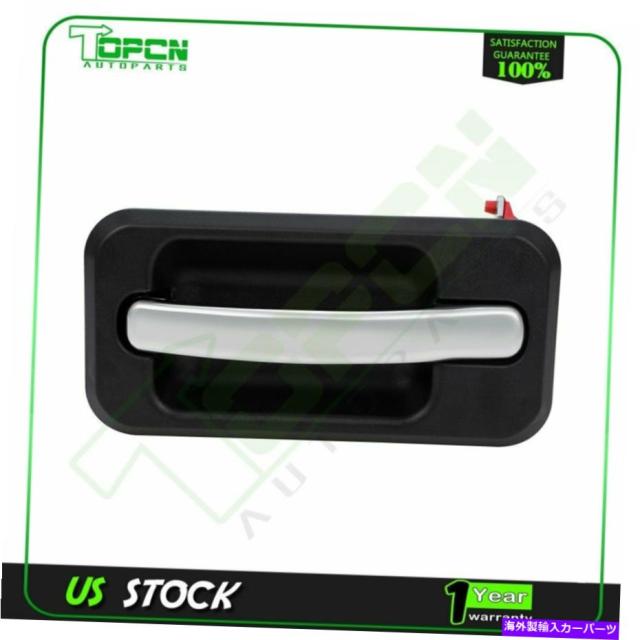 DOOR OUTER HANDLE 03-05ハマーH2用外装リア左LHドアハンドルフィット外クローム＆ブラック Chrome & Black ...