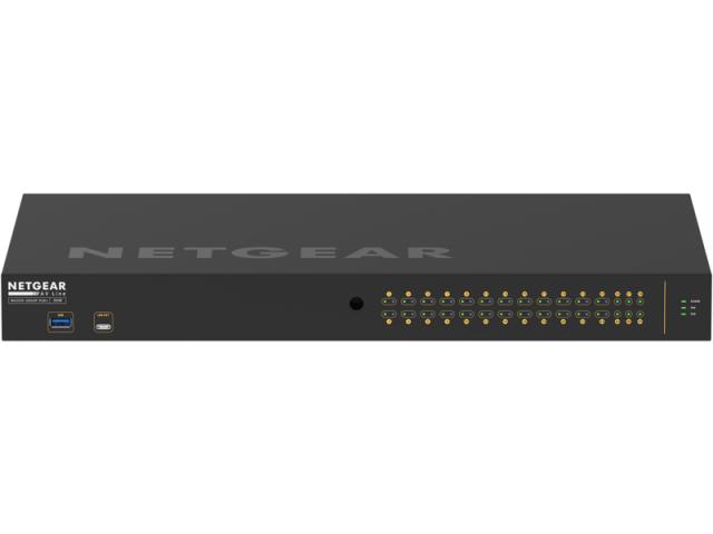 NETGEAR [GSM4230P-100AJS] ProAV向けPoE+対応 (300W) 1Gポート×26 SFPスロット×4 フル ...