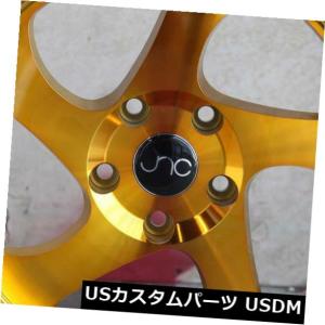 ホイール 4本セット 4-新しい15インチJNC 034 JNC034ホイール15x8.25 4x100 20透明ゴールドリム 4-Newの ...