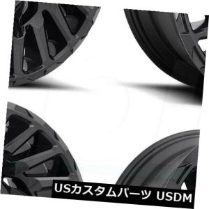 ホイール 4本セット 20x10フューエルサイクロンD682 8x170 -18ブラックホイールリムセット（4） 20x10 Fuel Cの ...