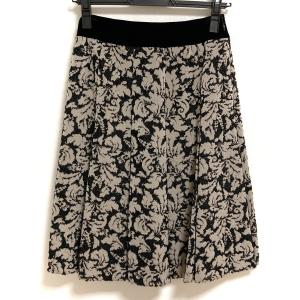 ランバンコレクション LANVIN COLLECTION ロングスカート サイズ36 S レディース - ベージュ×黒 ラメ【中古 ...