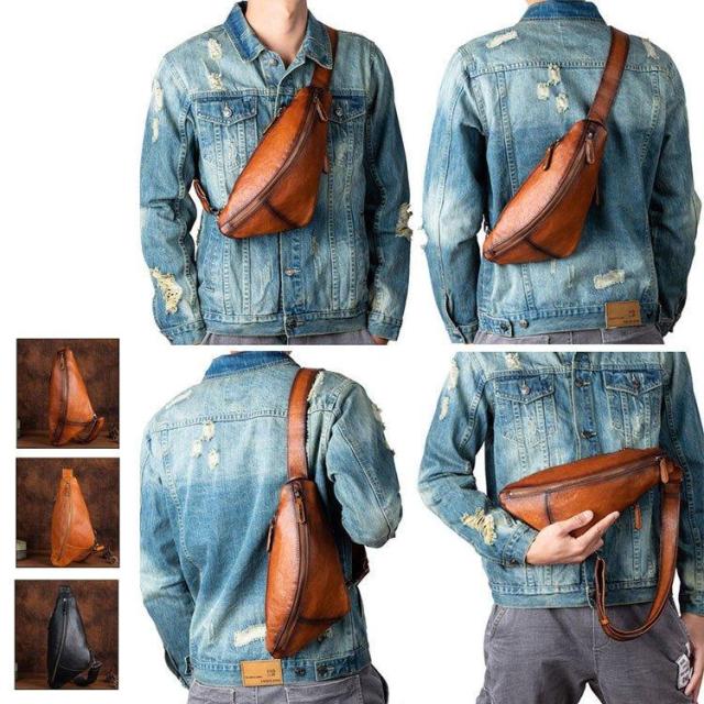 ボディバッグ メンズ 本革　2way 　斜め掛け　ショルダーバッグ 自転車　鞄 レザー　ワンショルダー カジュアル 機能性