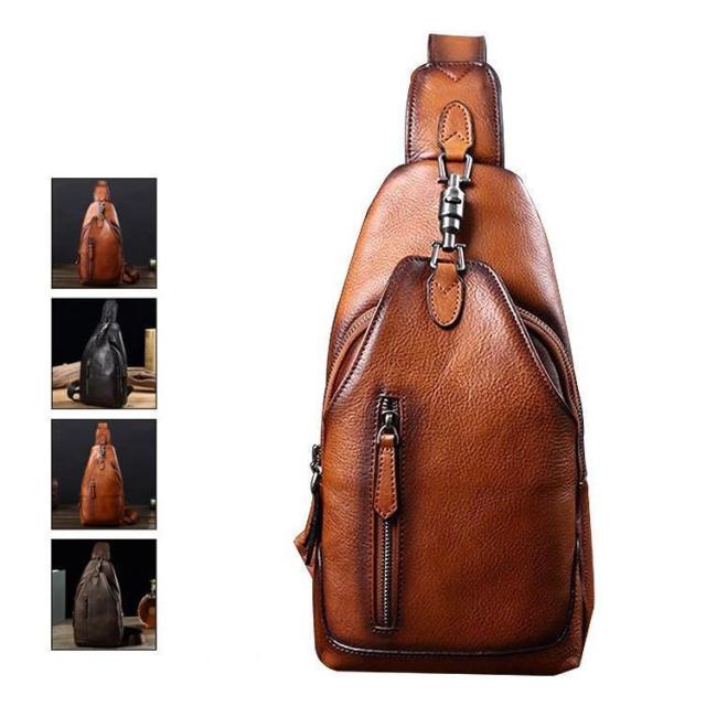 ボディバッグ メンズ 本革　2way 縦型　斜め掛け　ショルダーバッグ 自転車　鞄 レザー　ワンショルダー カジュアル 機能性