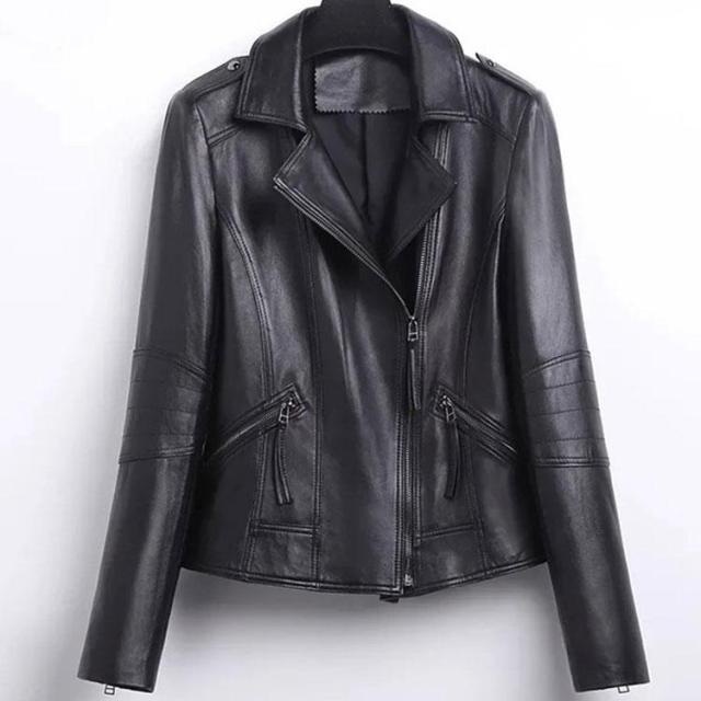 レディース革ジャン 本革　秋冬　レザージャケット ライダースジャケット  ラム革  バイクウェア シングル 女性用　上品　防寒防風