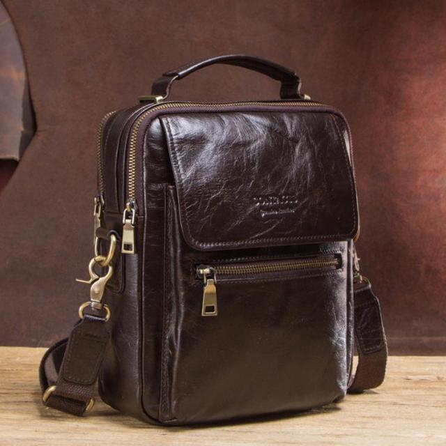 本革　メッセンジャーバッグ　ショルダーバッグメンズ 斜めがけ 2way ビジネスバッグ　通勤バッグ カバン　牛革　通勤通学 　カジュアル アウトドア