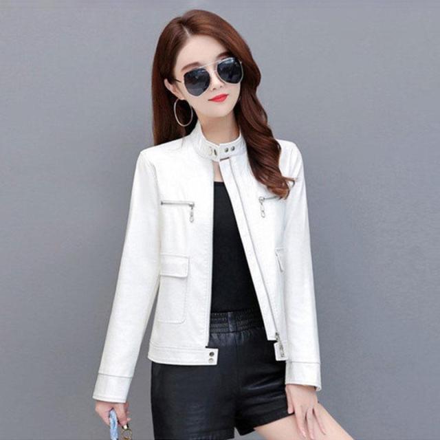 レディース革ジャン 本革　秋冬　レザージャケット ライダースジャケット ラム革  バイクウェア シングル 女性用　上品　防寒防風