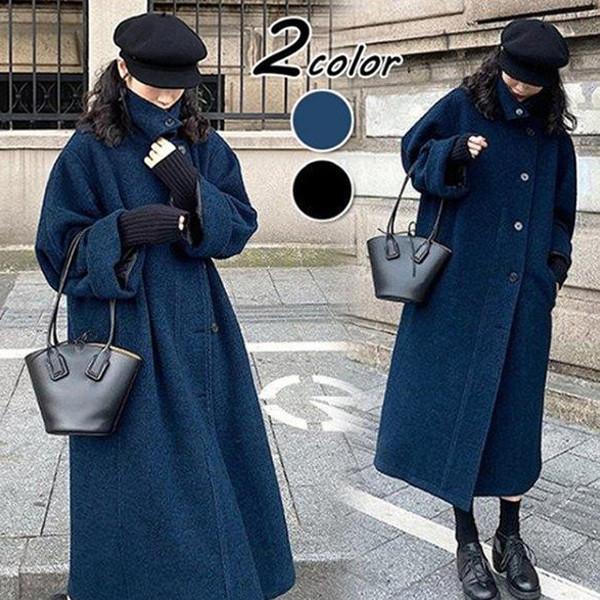 チェスターコート レディース 秋冬 40代 チェスターコート 黒 ロング丈 ラシャコートひざ下 厚手オーバー ゆったりアウター 通勤 着痩せ オシャレ 大人