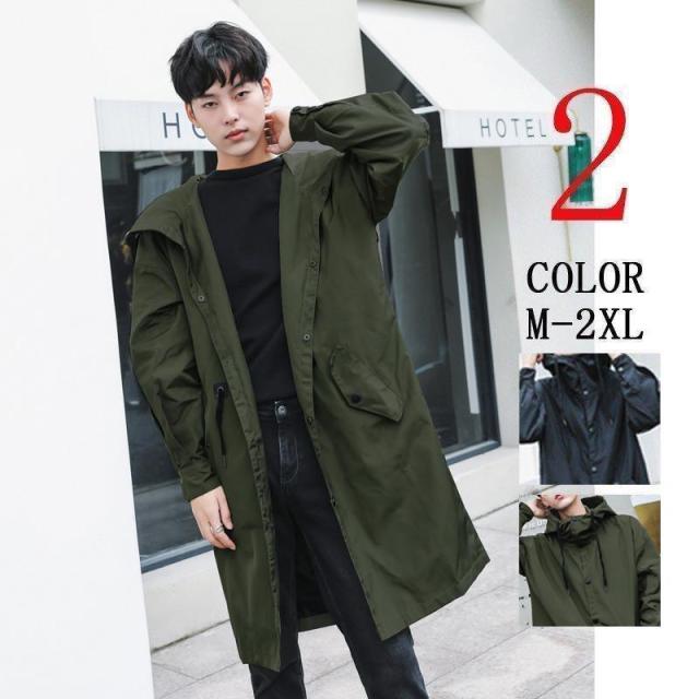 モッズコート メンズ ロング丈 ミリタリー ロングコート 大きいサイズ スプリントコート 秋 大きいサイズ