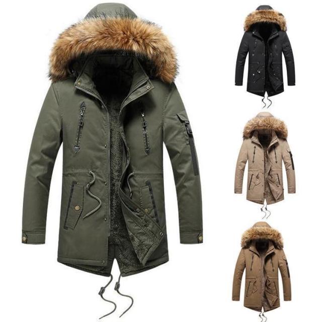 ミリタリーコート メンズ アウトドア おしゃれ フード取り外し 裏起毛 厚手 暖かい モッズコート ミリタリー系 防寒 ロングコート