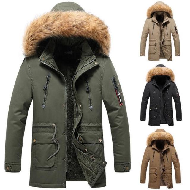 モッズコート メンズ ファー付き 裏ボア 冬服 ミリタリーコート 大きいサイズ ロングコート アウター 厚手 暖かい 防寒防風 おしゃれ