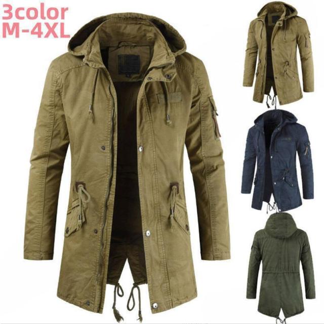 ミリタリージャケット ジップアップパーカー メンズ フード取り外せる ストレッチ 柔らかい 防風 保温 ジャケット アウター マウンテンパーカー 新作 春 夏 秋