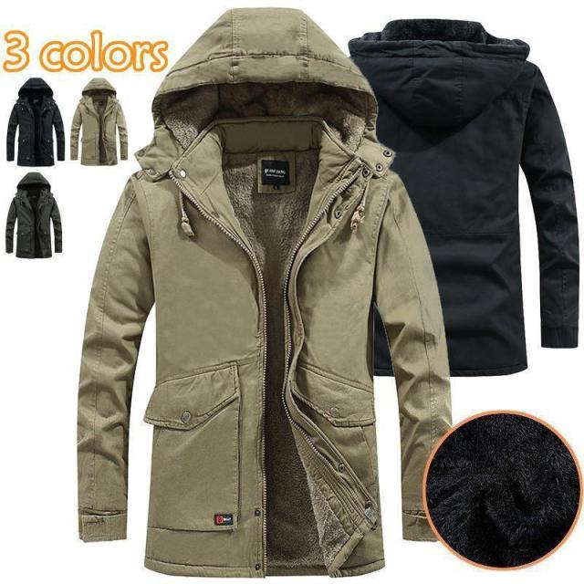 フード付きコート モッズコート メンズ 裏フリースジャケット ミリタリー 厚手 裏起毛 秋冬 アウター コート 防寒ブルゾン 大きいサイズ 冬服 あったか 3色