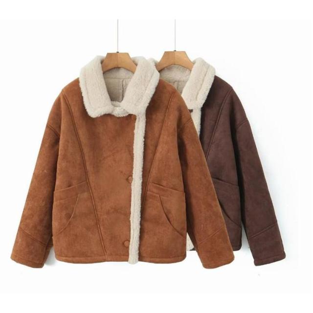 ボア フェイクムートン ジャケット レディース コート アウター ショート丈 ブルゾン 秋冬 暖かい フェイクレザージャケット ライダースジャケット