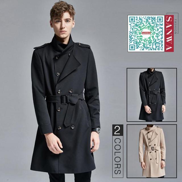 メンズトレンチコート　コート　春秋冬　メンズ　ジャケット　ロングコート　トップス　アウター　ミディアム　ビジネス　通勤　カジュアル　紳士