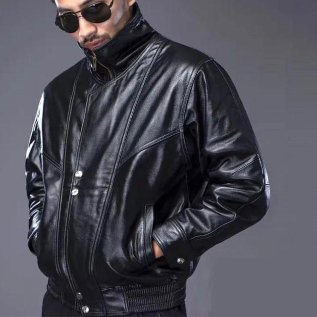 メンズ革ジャン 本革　秋冬　レザージャケット ライダースジャケット バイクウェア シングル 男性用　上品　防寒防風