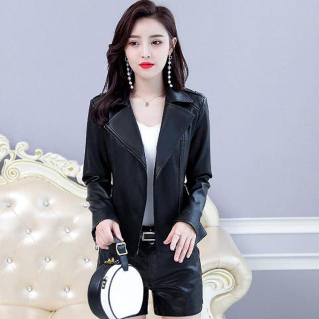 ラム革 本革 レディース革ジャン 秋冬　レザージャケット  カジュアル  スリム ライダースジャケット バイクウェア シングル 防寒防風 ロック