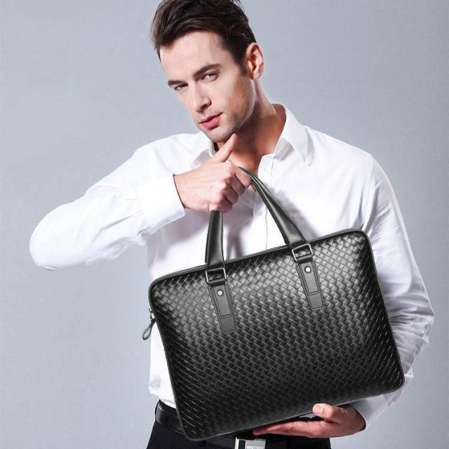 ハンドバッグ トートバッグ メンズ 本革 2way  おしゃれ  編み込み  手提げバッグ ショルダーバッグ レザー 手提げ 斜めがけ ビジネスバッグ 通勤通学 鞄