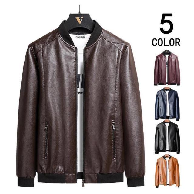 革ジャン メンズ レザージャケット 黒 ライダース 春秋 テーラードジャケット 大きいサイズ 革 ビジネス 開襟 暖かい 冬 40代 50代 父の日