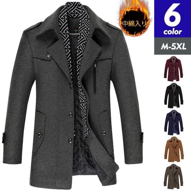チェスターコート コート メンズ ビジネスコート ステンカラーコート アウター 紳士服 メンズファッション 厚手 暖か 秋冬 通勤 高級感 おしゃれ