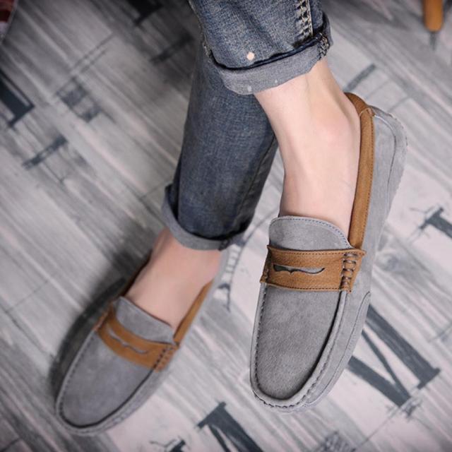 ドライビングシューズ モカシン スエード スリッポンシューズ Uチップ ローファー 運転靴 メンズ スリップオン ステッチ カジュアルシューズ ビジネス