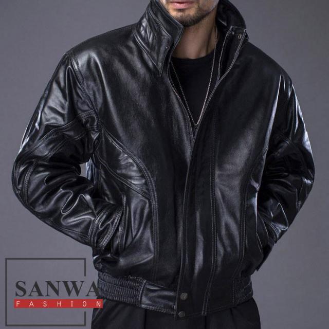 メンズ革ジャン 本革　秋冬　レザージャケット ライダースジャケット ヴィンテージ おしゃれ バイクウェア シングル 男性用　上品　防寒防風