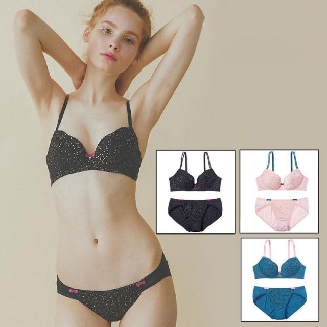 ブラジャー ショーツセット 女性下着 上下セット　脇肉 ブラ　 セクシー おしゃれ ノンワイヤー 3/4カップ 育乳ブラ バストアップ