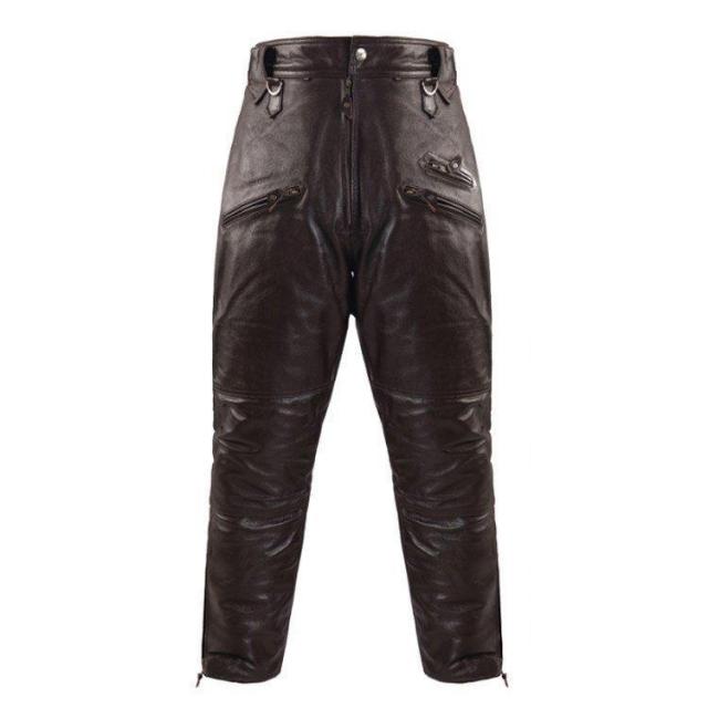 本革 牛革 メンズ革パン　春秋冬　レザーパンツ 防風防寒 厚手 ストレート バイクパンツ　ロングパンツ　スリム　スキニー モーターパンツ ライダース