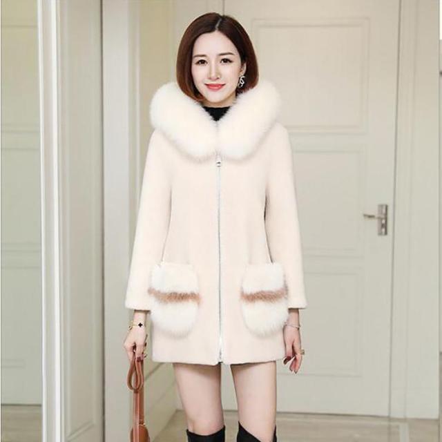 秋冬 レディース ファーコート 毛皮コート フード付き  レディースコート フェイクファー アウター ジャケット　暖かい OL　通勤　レディースアウター