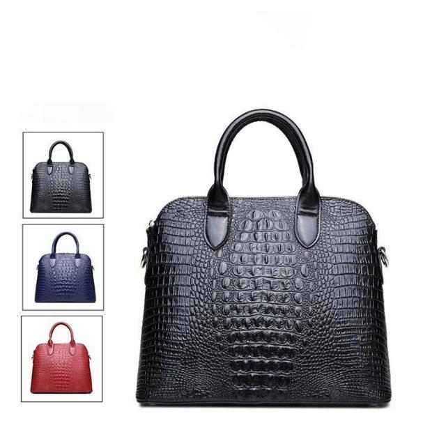 クロコ型押し　レディースバッグ 本革 トートバッグ 　大容量　牛革　ハンドバッグ　レディース　ショルダーバッグ　斜めがけ　2WAY 通勤通学　ビジネス