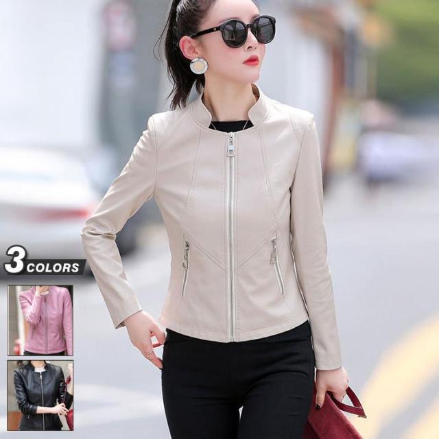 レディース革ジャン 本革　秋冬　レザージャケット ライダースジャケット バイクウェア シングル 女性用　上品　防寒防風