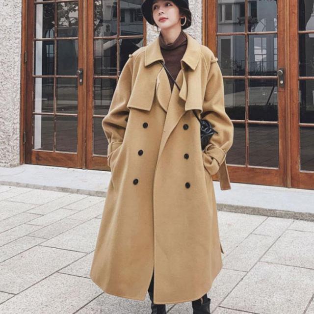 ピーコート　Pコート レディースコート　秋冬　ラシャコート　ロングコート　女性　ジャケット　アウター　コート　通勤　カジュアル　20代 30代 40代