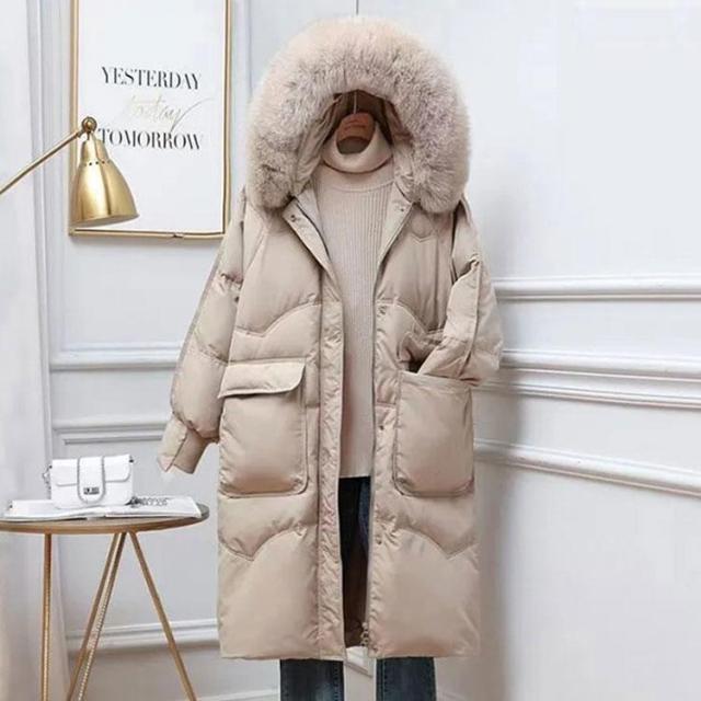 秋冬　ダウンコート レディース ダウンコート ミドル丈　フード付き  レディース ダウンジャケット ミドル丈　コート アウター ダウン  軽量