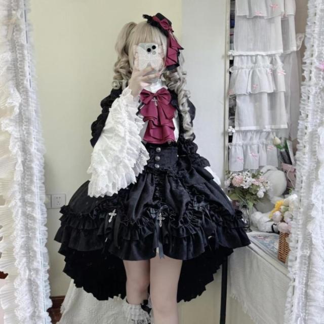 ゴスロリ 地雷系 甘辛ミックス ふわふわ アイドル衣装 3点