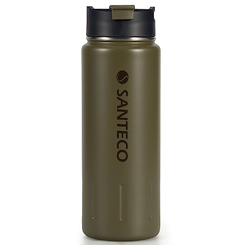 SANTECO 水筒 710ml 大容量 直飲み 真空断熱 魔法瓶 保温 保冷 ステンレスボトル 広口 洗いやすい スポーツボトル 氷入れ 漏れない 運動 の通販はau PAY マーケット ...