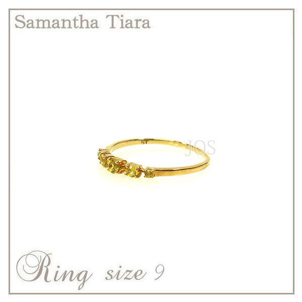 サマンサタバサ アクセサリー Samantha Tiara サマンティアラ K18 イエローサファイア リング ９号 指輪 リング