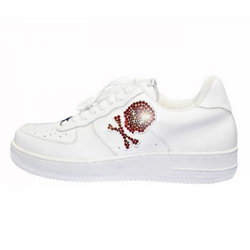 AinSophAur(アインソフオウル)Ain Force1 Lowcut Swarovski Sneaker/WHT×シャム エンフォースワンスワロフスキースニーカー
