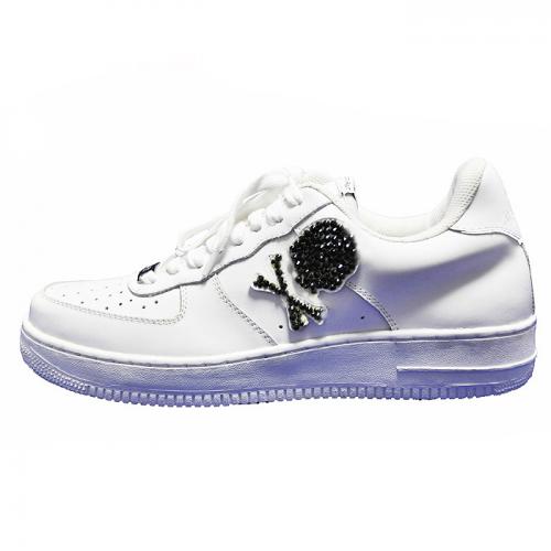 AinSophAur(アインソフオウル)Ain Force1 Lowcut Swarovski Sneaker/WHT×ジェット エンフォースワンスワロフスキースニーカー