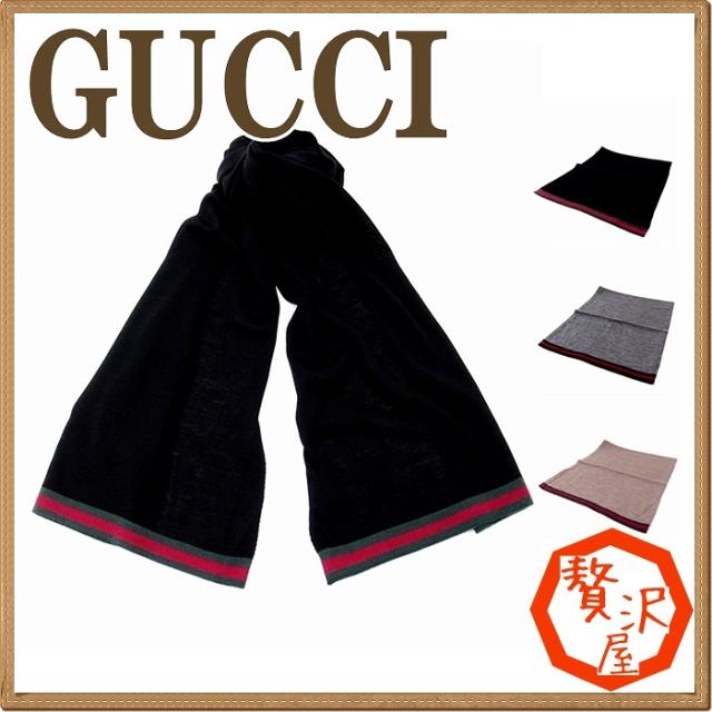 グッチ マフラー GUCCI ストール メンズ レディース ウェビング ウールマフラー 327377