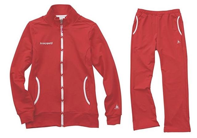 le coq sportif(ルコックスポルティフ) ウォームアップ上下セット Mサイズ パッションピンク QB-555131/QB-455131 PPK