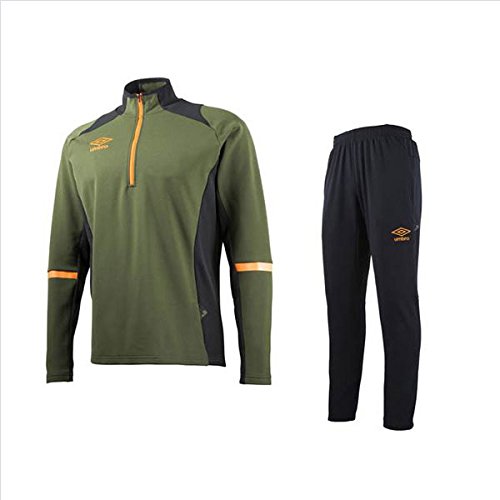 アンブロ GACH1 ストロングフリーストップ＆エリートフリースパンツ 上下セット Eグリーン×ブラック UBA2639-EGRN-UBA2639P-BKOR (O)