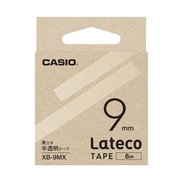 まとめ) カシオ計算機 ラテコ専用テープ 24mm 赤に黒文字 XB-24RD