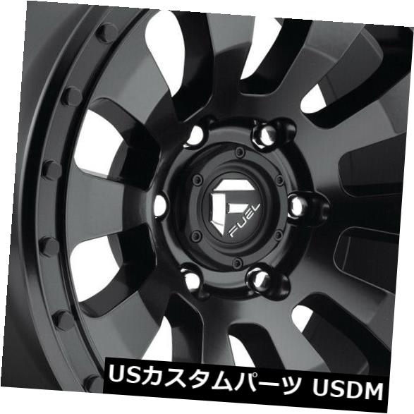 ホイール 4本セット 4-新しい18 "Fuel Tactic D630ホイール18x9 6x5.5 / 6x139.7 1マットブラックリの ...