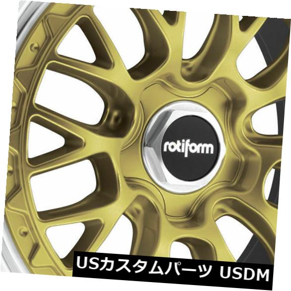 ホイール 4本セット 4-New 19 "Rotiform LSR R156 Wheels 19x8.5 5x114.3 35 Gold Rの ...