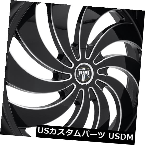 ホイール 4本セット 24x9 Dub S242 Cojones 5x120.7/5x127 ET1 Black & Milledの通販はau ...