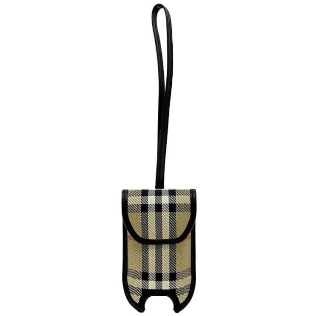 バーバリー ジェル ケース ベージュ ブラック チェック 8044259 未使用 美品 キャンバス Sランク BURBERRY ハンドジェル 消毒 ボトル ホルダー ストラップ フラップ マグネット 手指 容器なし ホルダーのみ レア 人気 定番 贈り物 小物 ブランド 本物 鑑定済み
