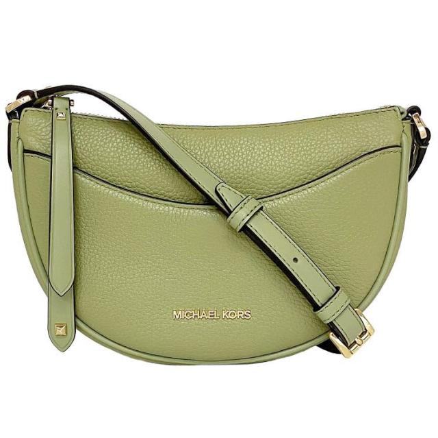 マイケルコース ショルダーバッグ カーキ グリーン ゴールド金具 35R3G4DC5L 未使用 美品 レザー Sランク MICHAEL KORS ポシェット ピスタチオ カラー ミニ ファスナー シンプル ロゴ 革 人気 女性 レディース 通勤 通学 ギフト 贈り物 ブランド 本物 鑑定済み