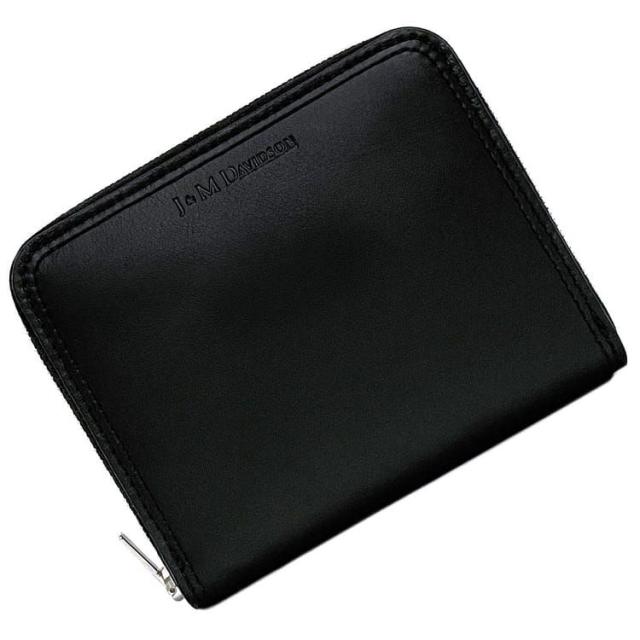 ジェイアンドエム デヴィッドソン ケース ブラック N7314 9990 未使用 美品 小銭入れ レザー Sランク J&M DAVIDSON ファスナー ミニ ウォレット シンプル カーフレザー プレゼント ギフト 贈り物 記念日 誕生日 男性 女性 革 黒 ブランド 本物 鑑定済み
