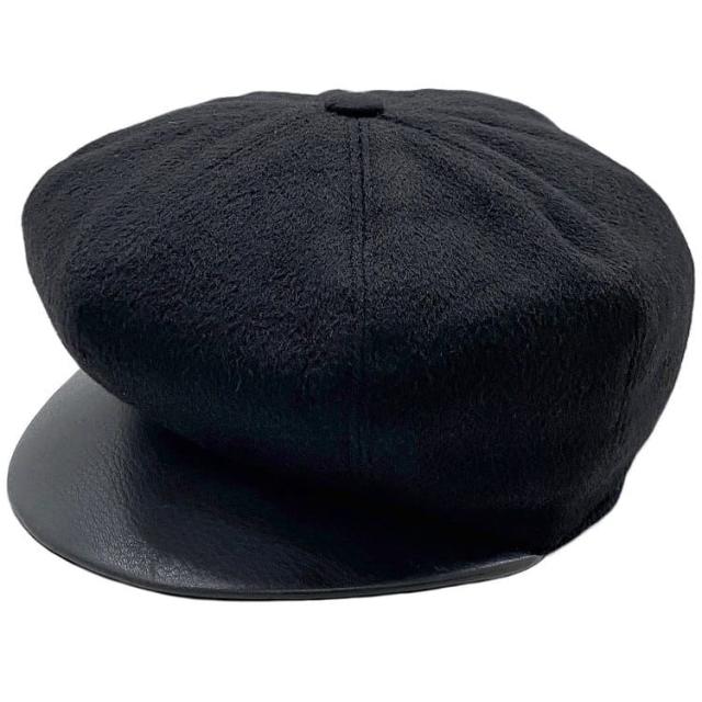 エルメス キャスケット ec-21289 ブラック クリーニング済み 美品 帽子 カシミア 100％、レザー 中古 HERMES アパレル シンプル 毛 本革 ファッション小物 カジュアル 定番 人気 ベーシック お洒落 黒 高級感 ユニセックス 男女兼用 ブランド 本物 鑑定済み