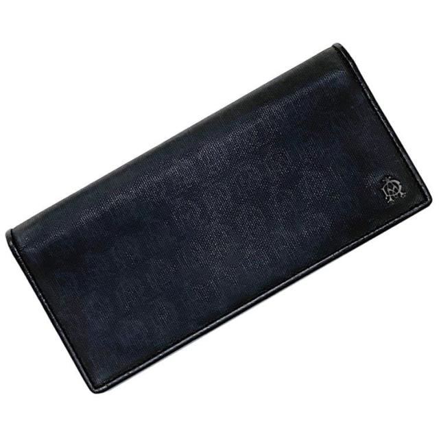 ダンヒル 二つ折り 長財布 ec-21871 ブラック ディーエイト 財布 レザー 中古 dunhill 折り財布 総柄 小銭入れ有 ロゴ 定番 人気 男性 メンズ ロング ウォレット 黒色 柄 革 シンプル お洒落 エレガント 箱付き 通勤 通学 ワンポイント ブランド 本物 鑑定済み