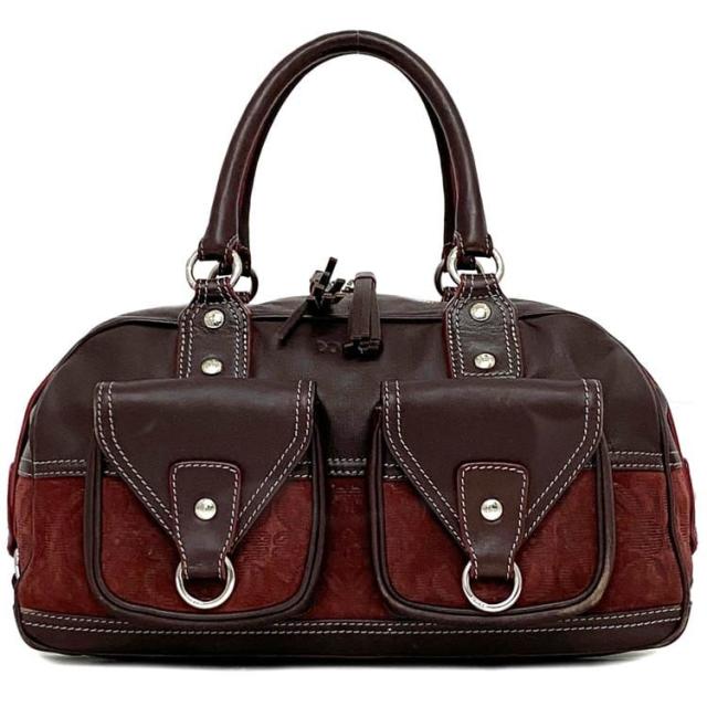 ロエベ ハンドバッグ ec-21990 ボルドー アナグラム 311.44.001 美品 トートバッグ レザー スエード 中古 290506 LOEWE ヴィンテージ タッセル レア ロゴ スウェード ファスナー 茶色 スウェード レディース 人気 ファスナー ブランド 本物 鑑定済み